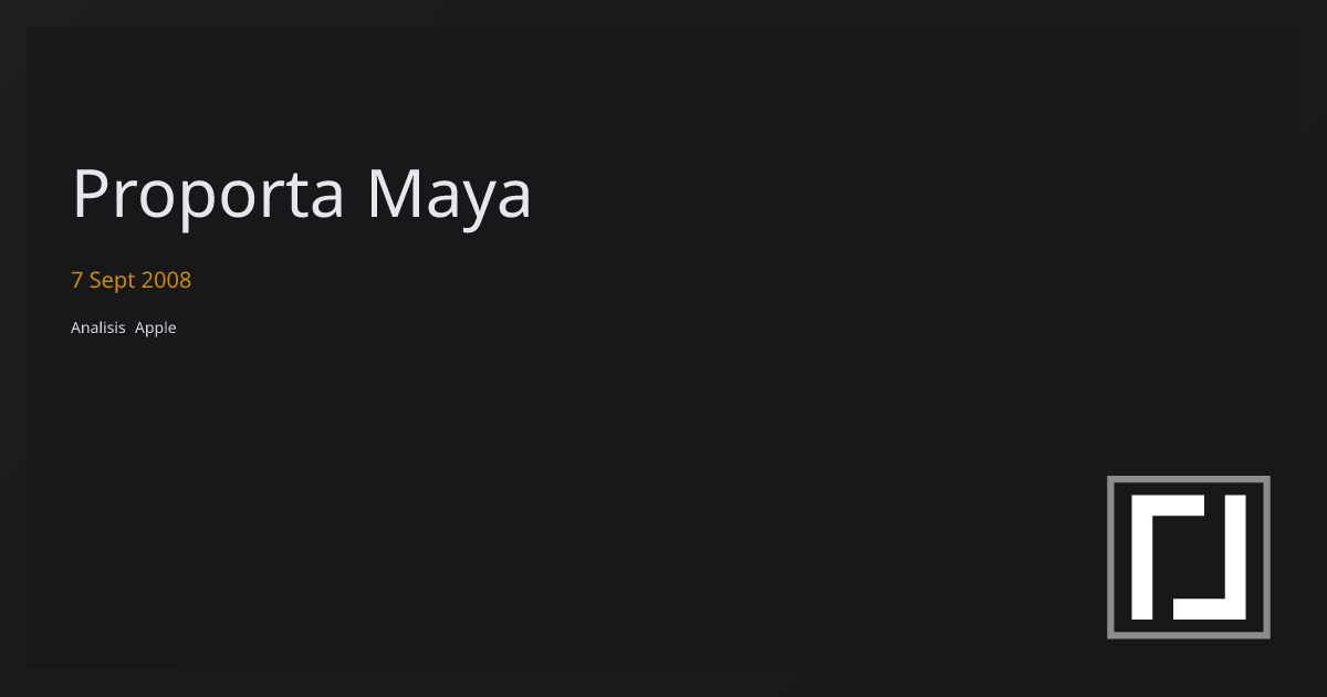 Proporta Maya | Ricardo Gonzalez