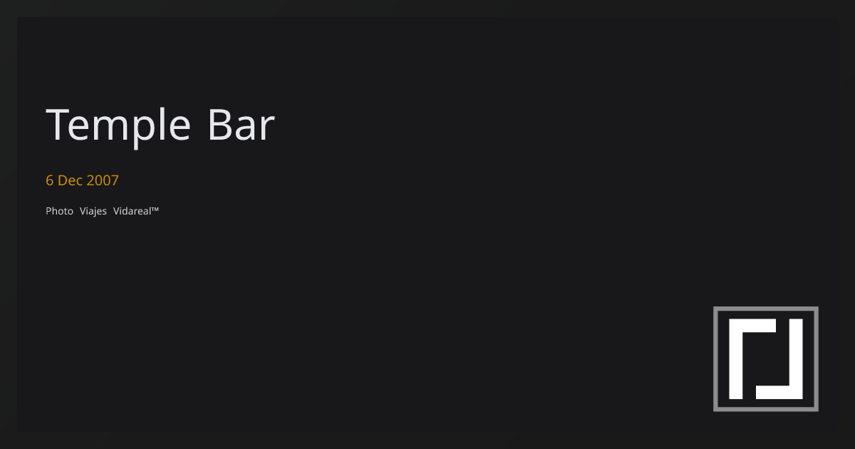 Temple Bar | Ricardo Gonzalez