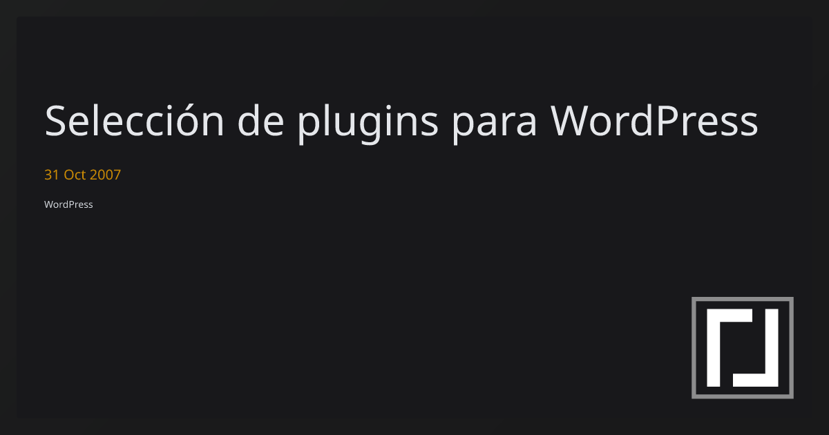 Selección de plugins para WordPress | Ricardo Gonzalez
